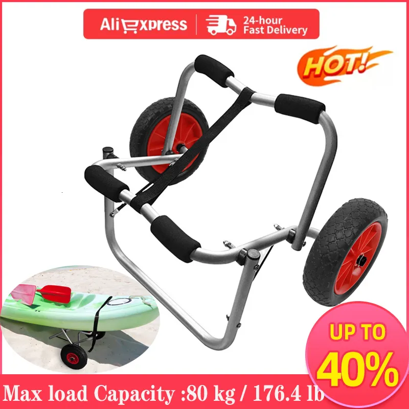 DHgate.com:Foldable Kayak Cart with 80kg Loading Capacity, Two-Wheeled ...