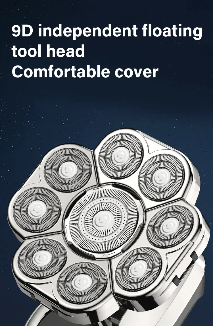 Electric Shavers For Bald Men 9D Electric Head Shaver, Nose Hair ...