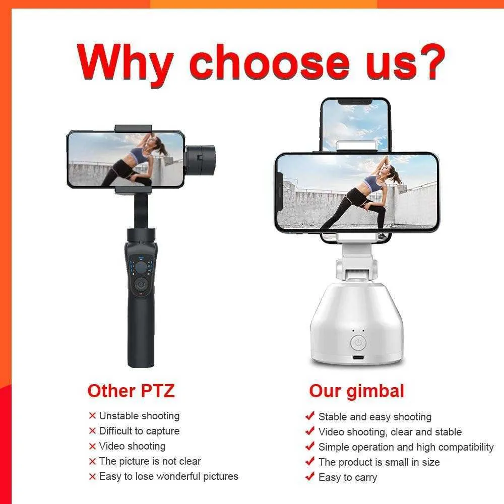 DHgate.com:AI-powered Smart Gimbal: 360° Face Tracking Phone Holder for ...