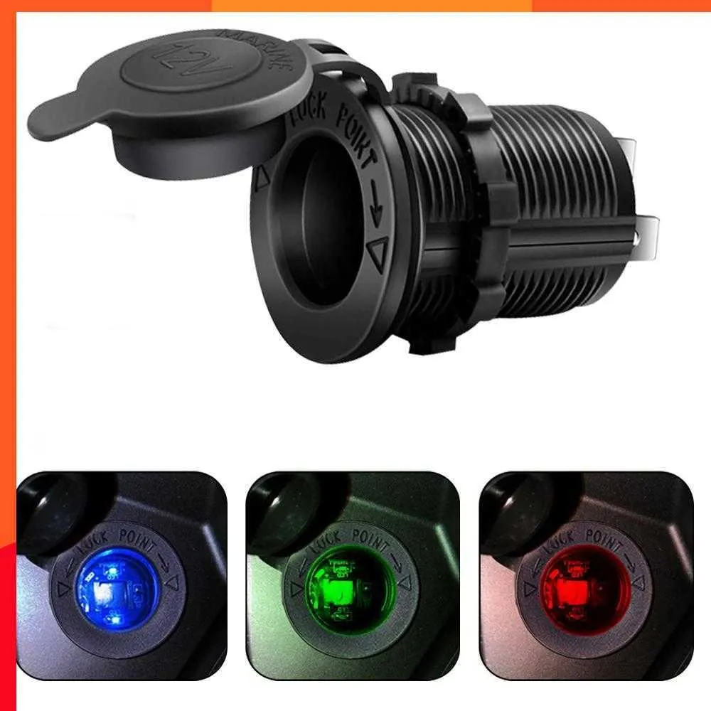 12V Waterproof Car Cigarette Lighter Socket Auto Boat Motorcycle ...