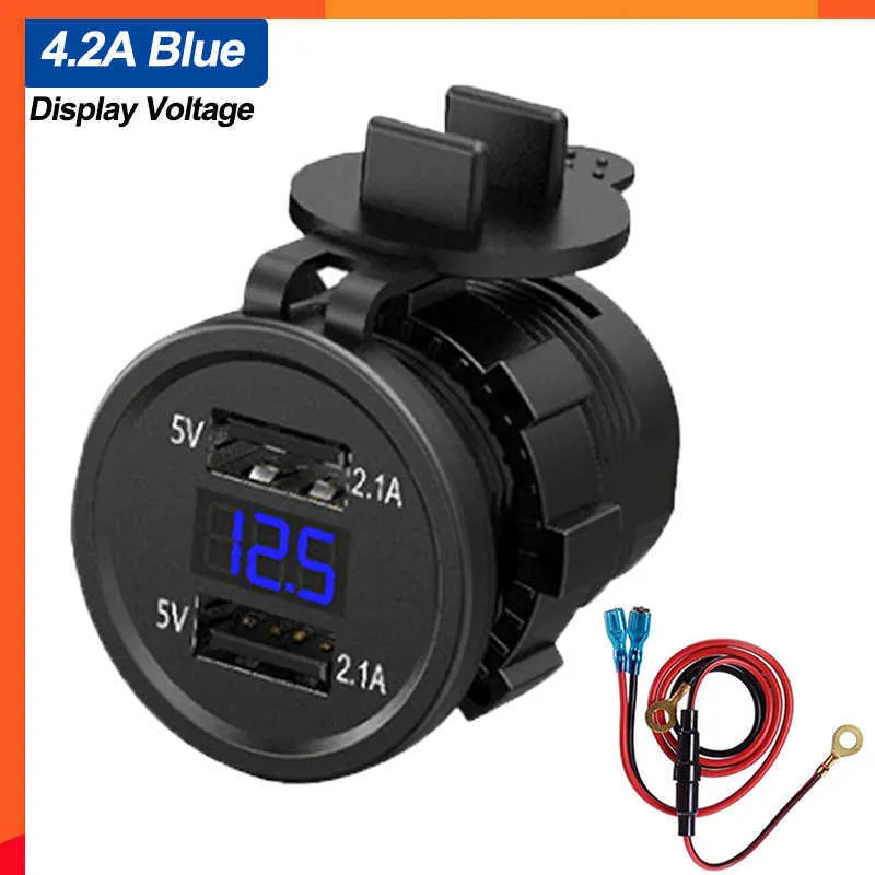 Cigarette Lighter Plug To USB Charger 12V/24V 4.2A Dual USB Power ...