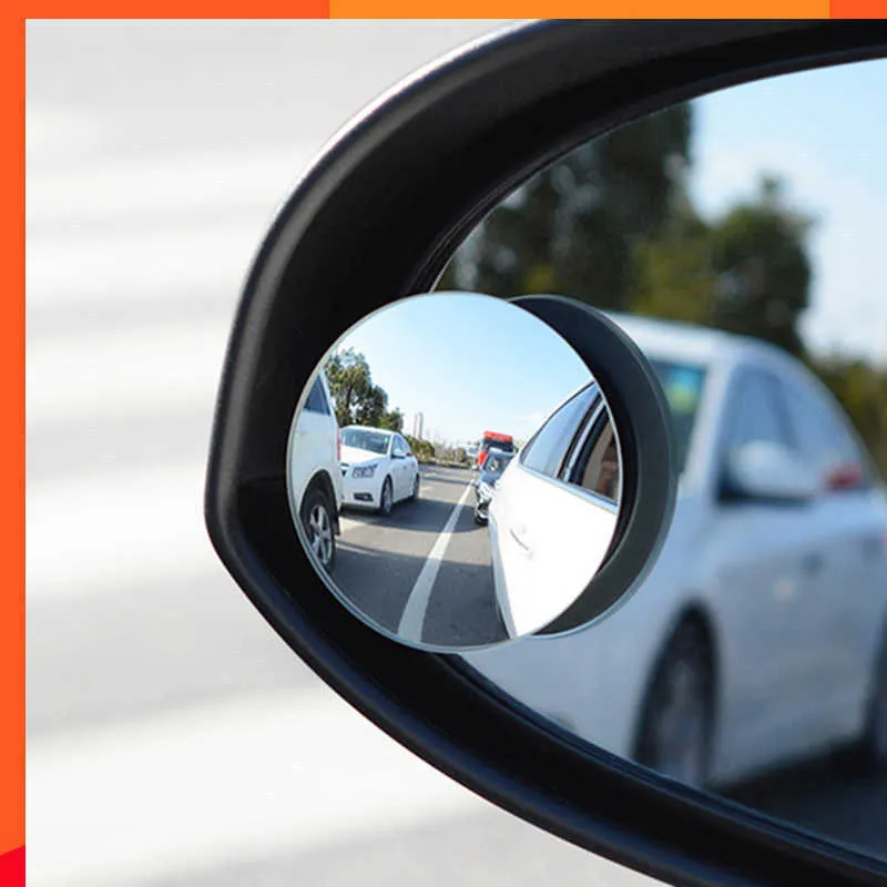 HD Wide Angle Adjustable Convex Rearview Mirror For Rimless Car Parking ...