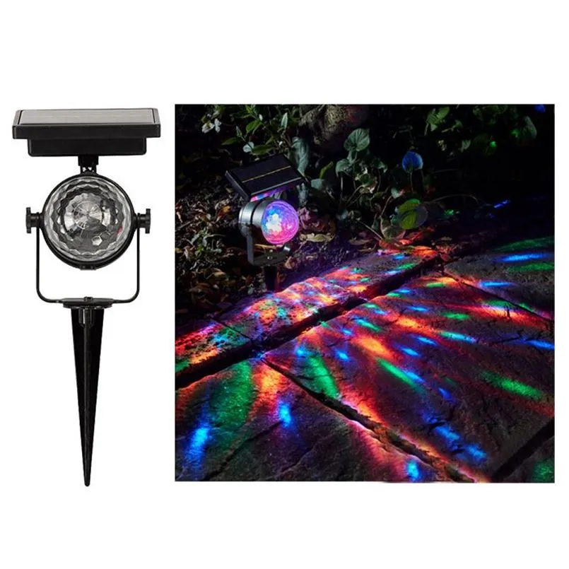 DHgate.com:Colorful Solar Rotating Projection Lamp, Waterproof Outdoor ...