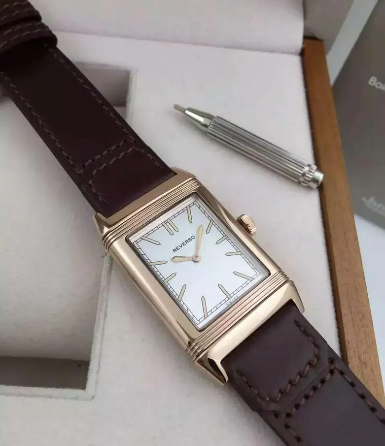 Quartz Wristwatches: Stainless Steel Reverso Ultra Thin Men Women Watch ...