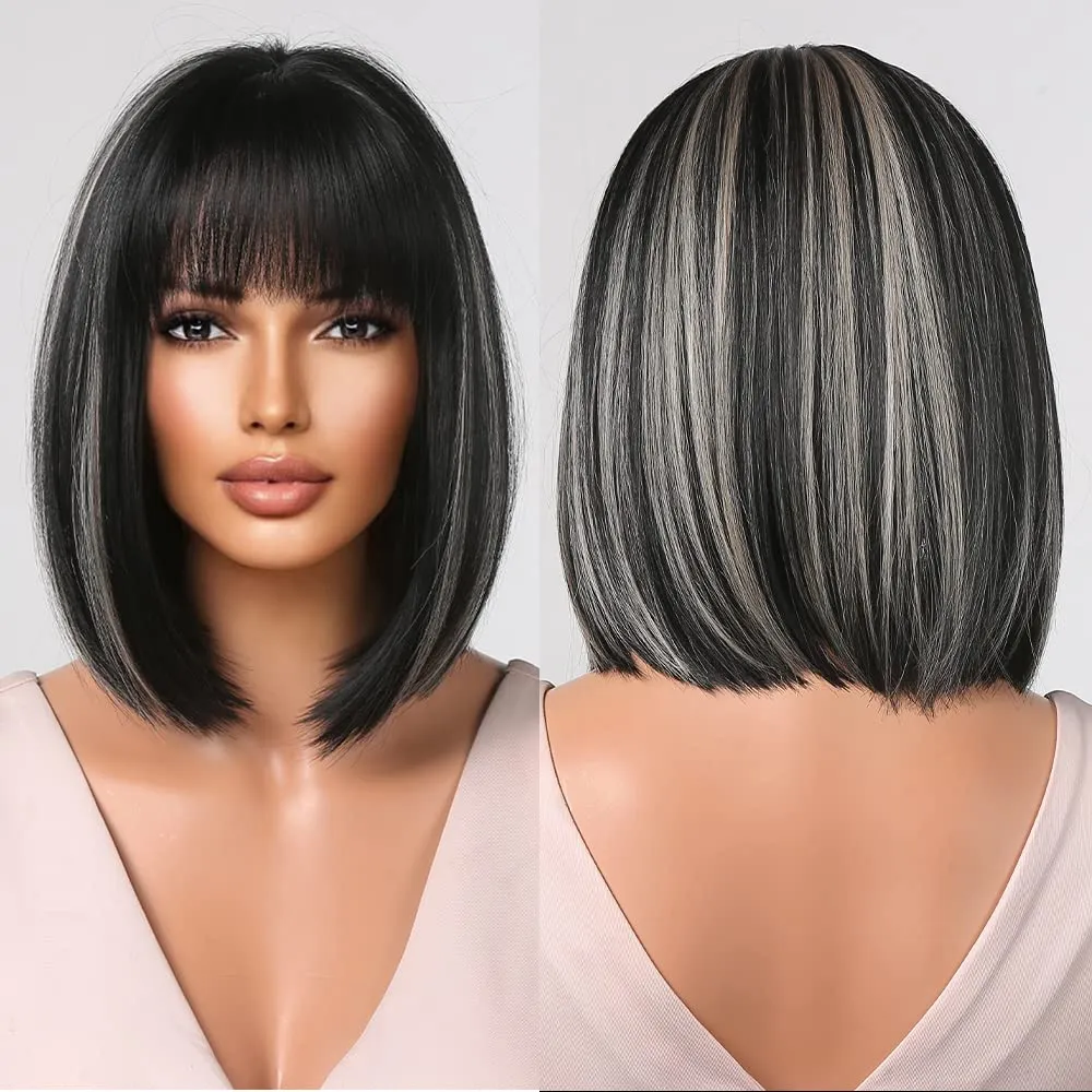 short dark wig
