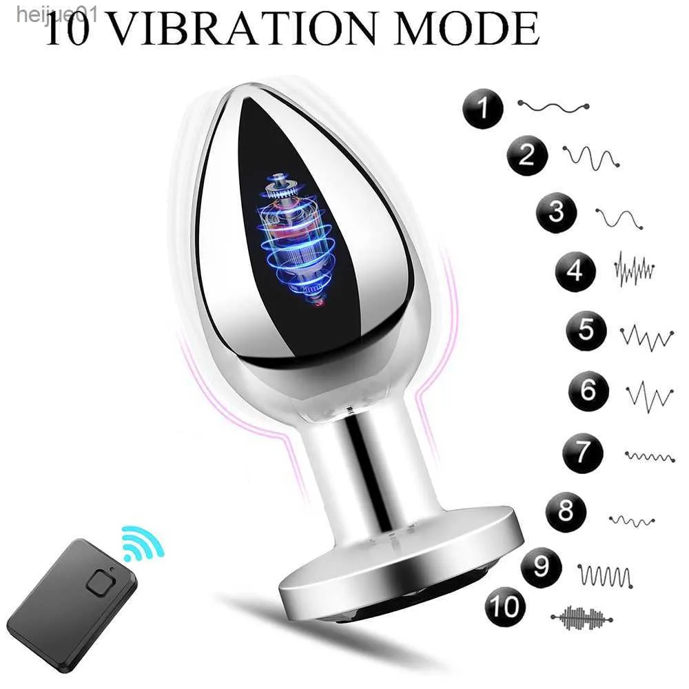 DHgate.com:Stainless Steel Prostate Massager Vibrator with Remote ...