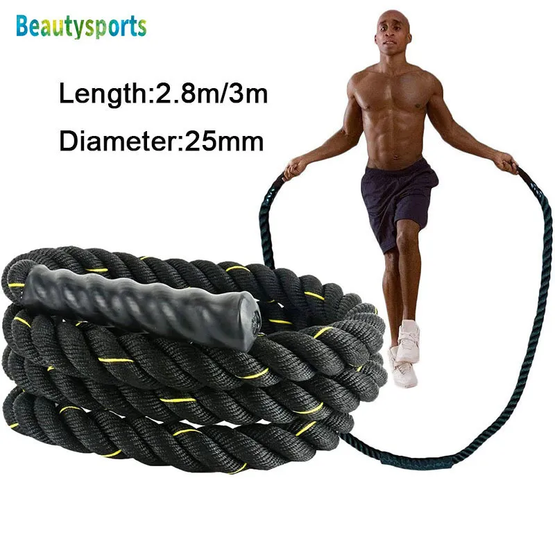 Jump Rope 3m 25mm Heavy Jump Rope Crossfit Weighted Battle Skipping ...