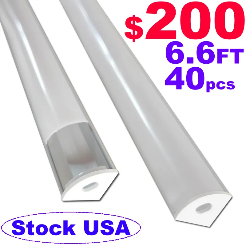 DHgate.com:2M Aluminum LED Channel System with Milky Cover, End Caps ...