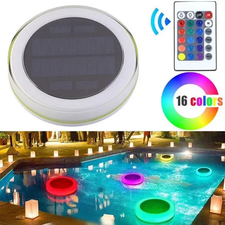 DHgate.com:Solar-Powered Multicolor LED IP68 Waterproof Floating Pool ...