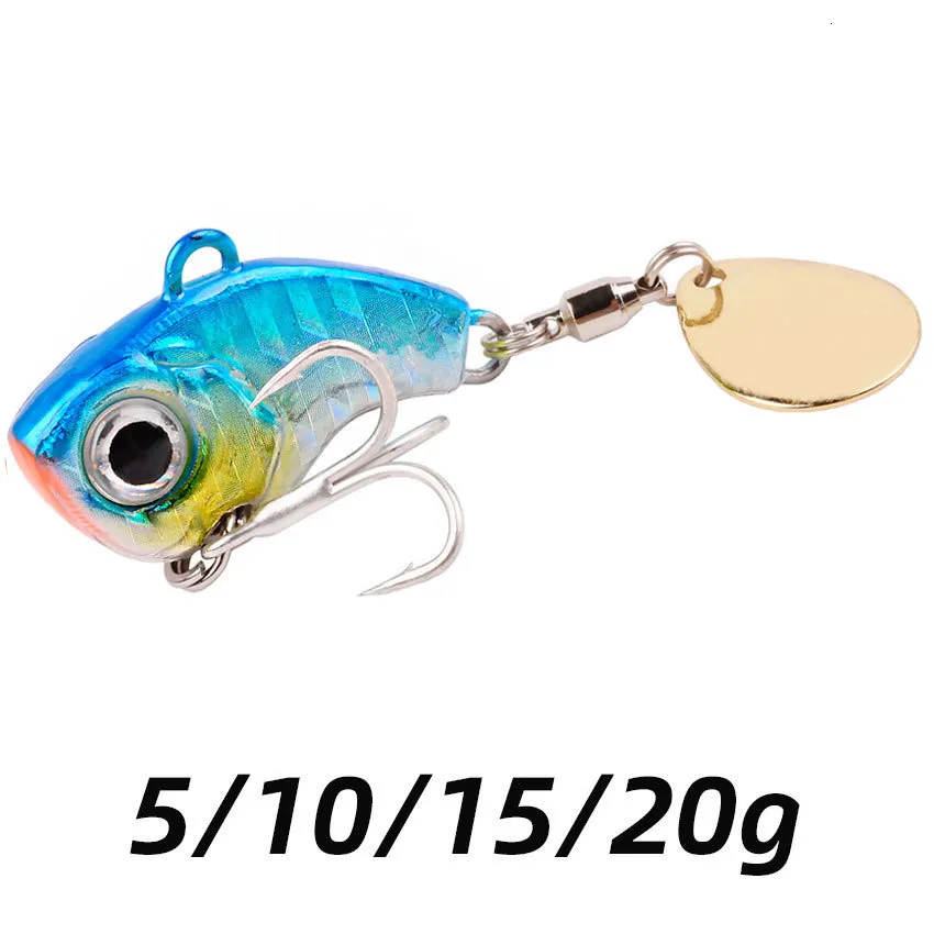 Baits Lures Rotating Metal VIB Vibration Bait Spinner Spoon Fishing 5g 20g Jigs Trout Winter ...