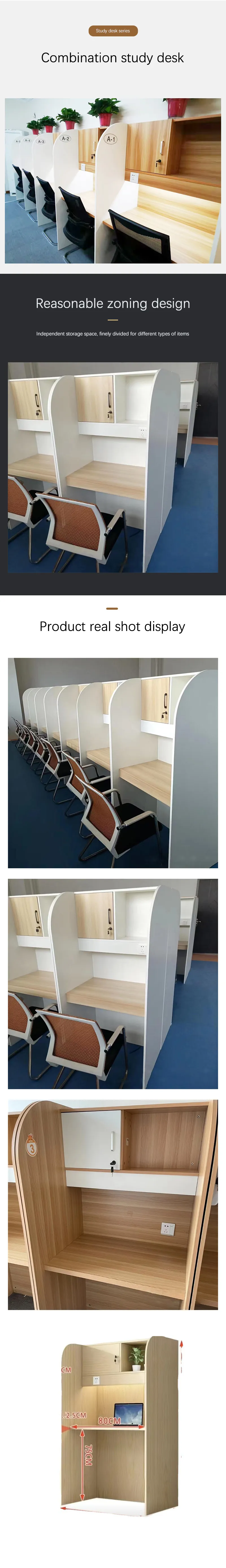 Self Study Room Study Desk Partition Enclosed Immersive Desk And Chair ...