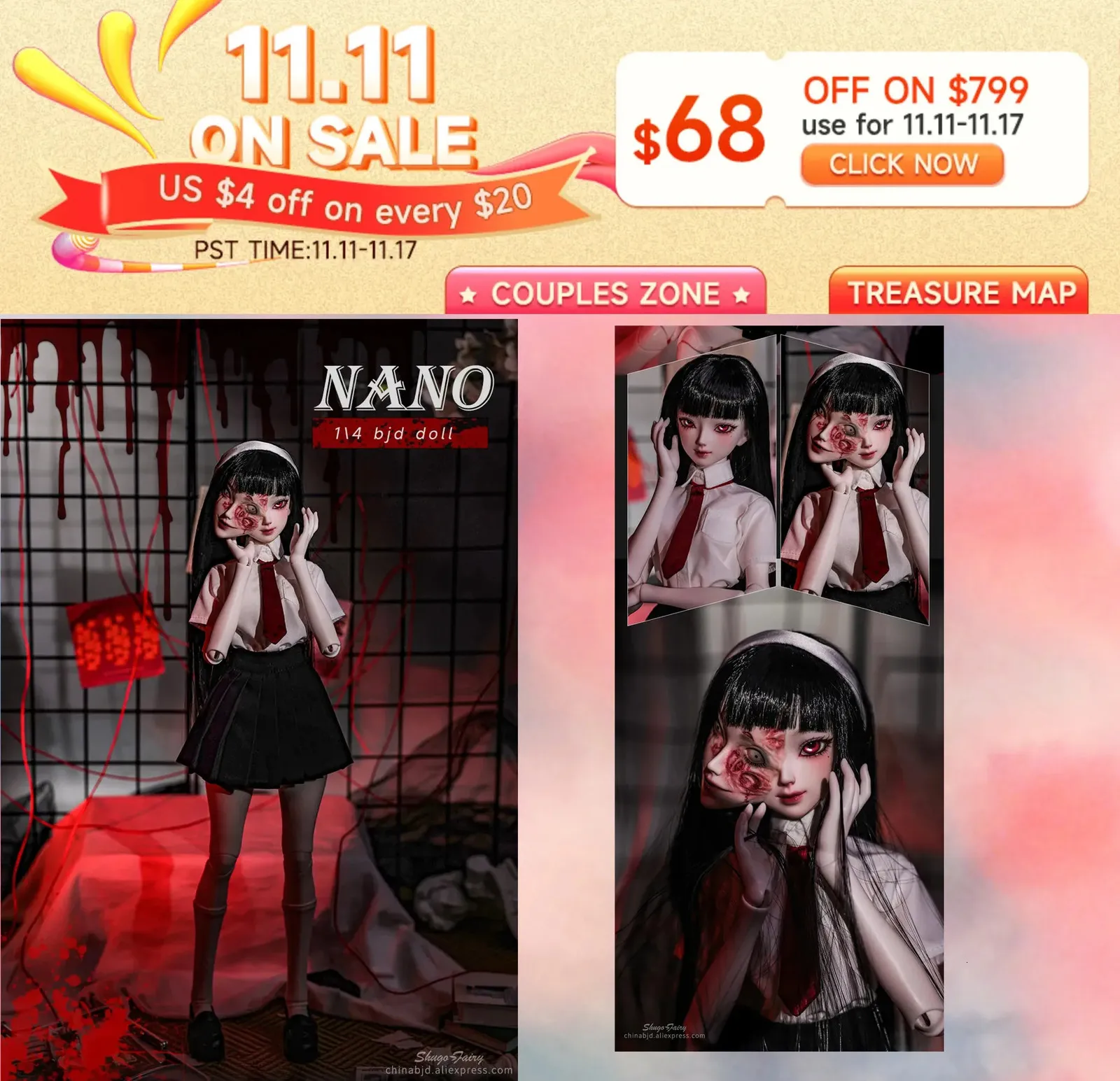 Dolls BJD Doll Two Face 14 Mio Full Set Double... From Bong08, $71.21 ...