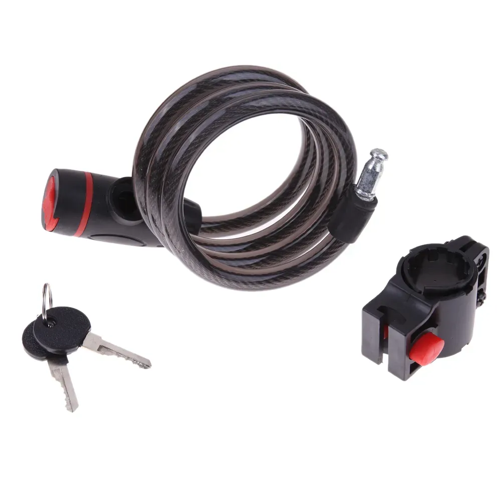 Heavy Duty Bike Lock - 100cm Steel Cable Anti-Theft Bicycle Lock for ...