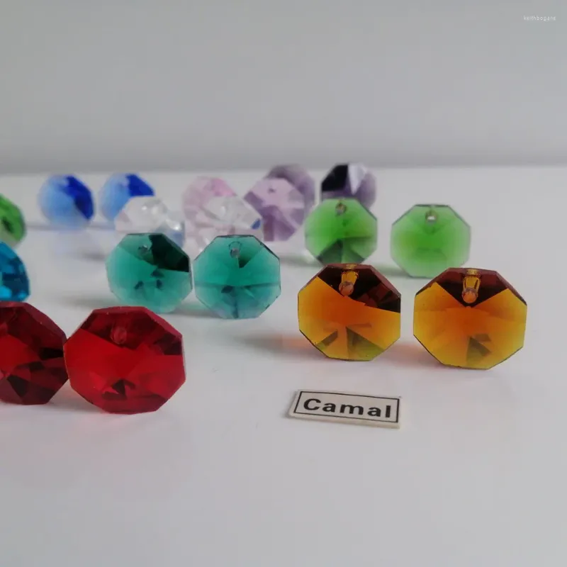100pcs Crystal Chandelier Beads Octagonal Prism for Wedding Home Decor