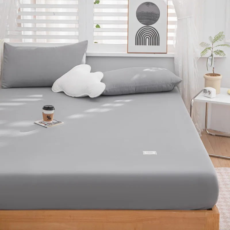 DHgate.com:Solid Color Microfiber Bed Sheet Waterproof Fitted Sheet and ...