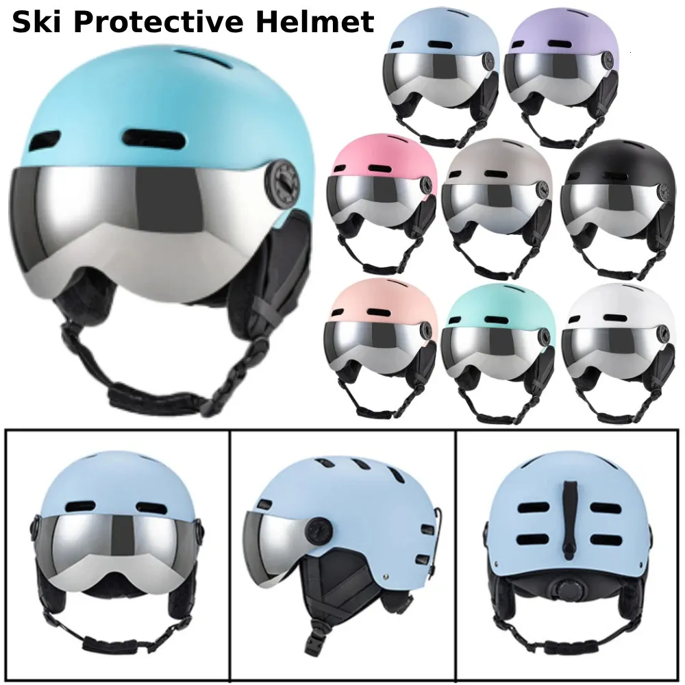 Premium Ski Helmet with Goggles - Winter Sports Protection: Skiing ...