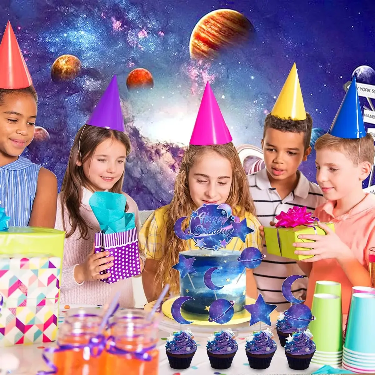 Space Themed Cake Toppers Space Themed Sweet Scenery Decorations