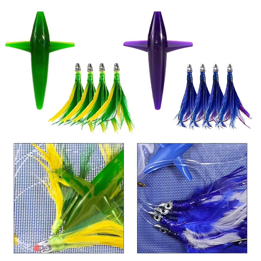 High Quality Rigged Tuna Lure With Feather Trolling Skirt, Stainless ...