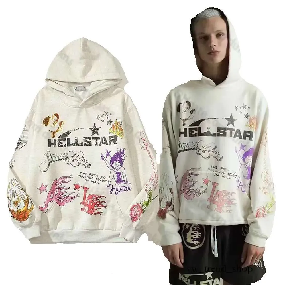 DHgate.com:Hellstar Hellstar Designer Hoodie Men Loose Hoodies Tees High Street Rapper Wash Grey ...