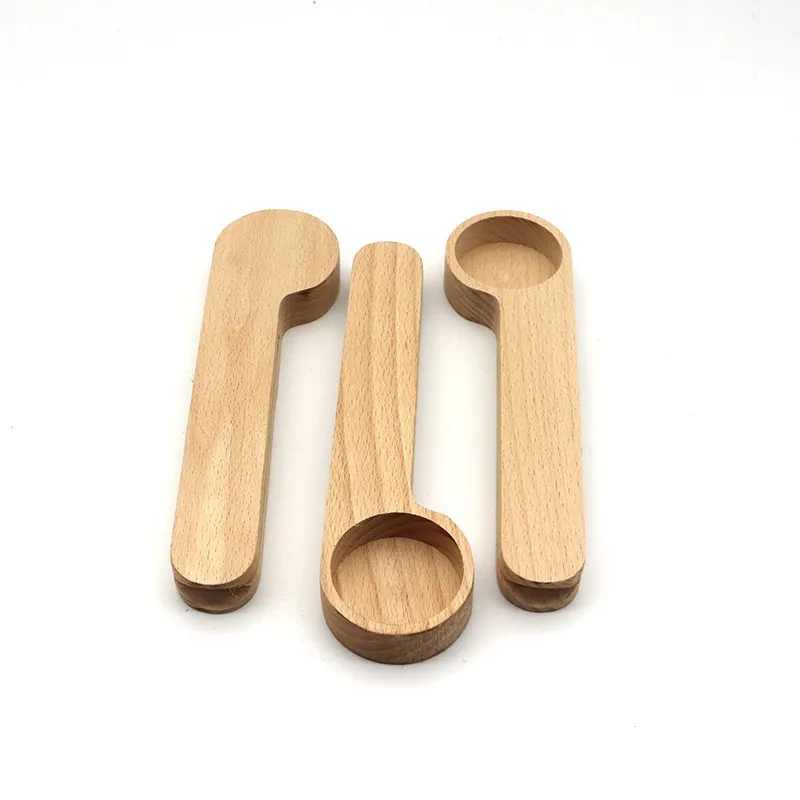 Wholesale Wooden Coffee Scoop With Clip, Tablespoon Solid Beech Wood ...