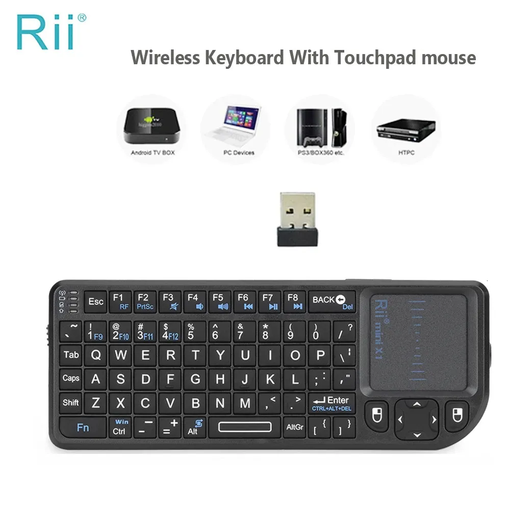 Product Type Rii X1 2.4GHz Mini Wireless Keyboard w/ Touchpad, Multi ...