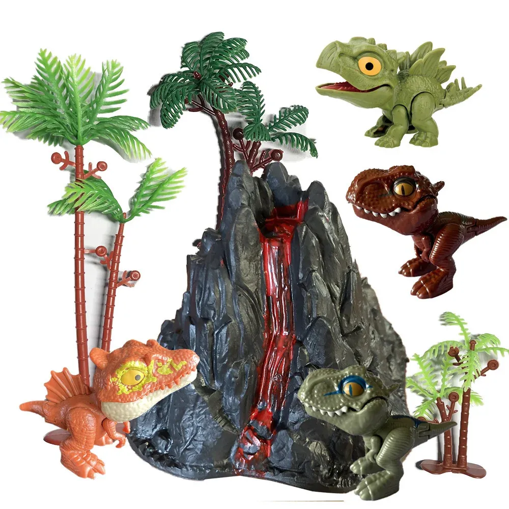 DHgate.com:Cake Tools 8Pcs Volcano Dinosaur Playset Including 4 ...