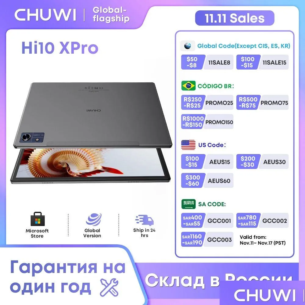 2024 Chuwi Hi10 X Pro Tablet PC, 10.1 4G LTE Android 13 Tablette Avec ...