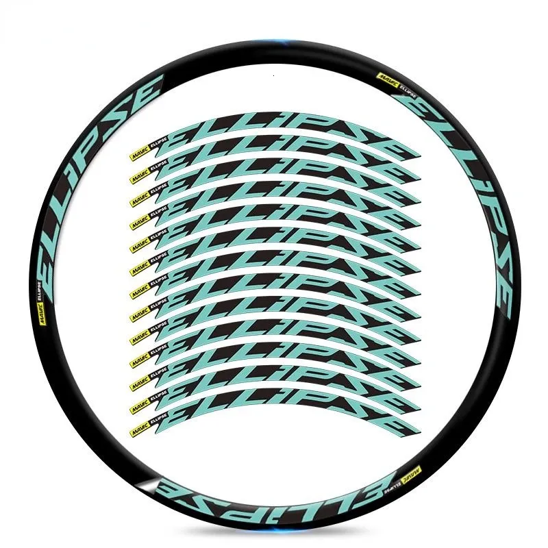 ELLIPSE 30C Waterproof Rim Brake Wheel Set Stickers MTB Reflective ...