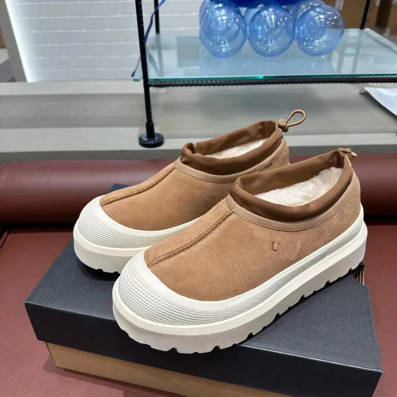 Tasman Fluffy Ankle Snow Boots For Women Designer Winter Slipper With ...