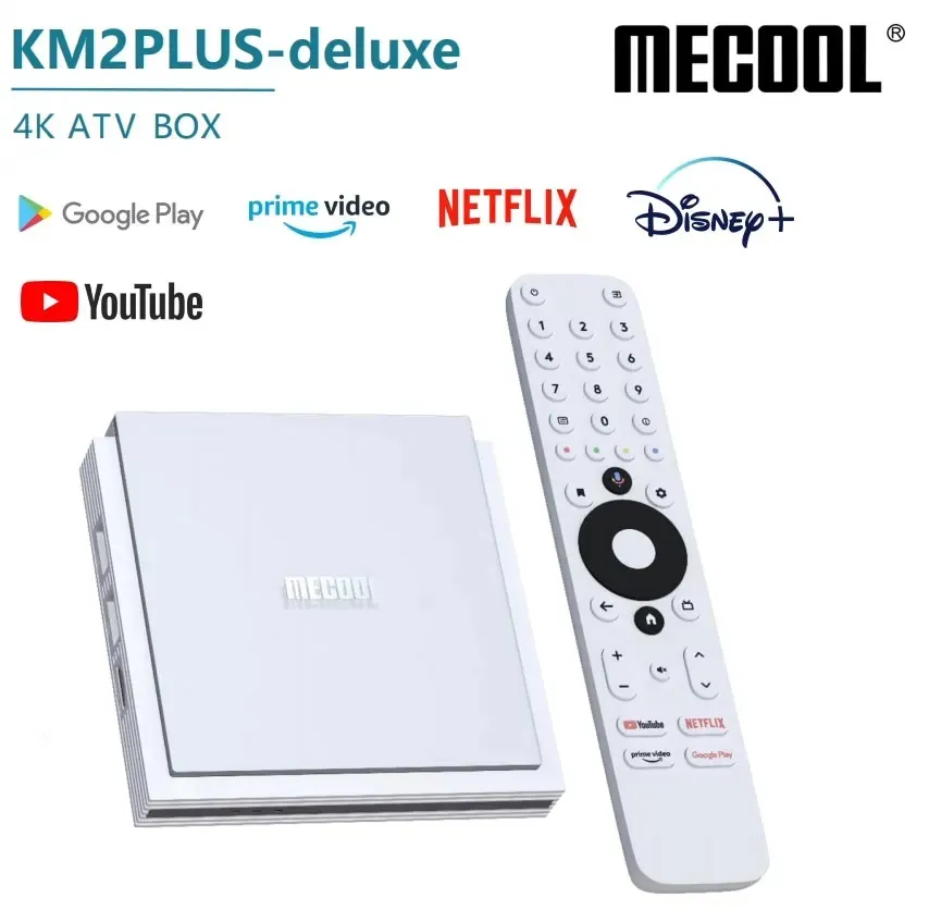 MECOOL 4K Android 11 Certified TV BOX KM2 PLUS DELUXE Google TV Dolby ...