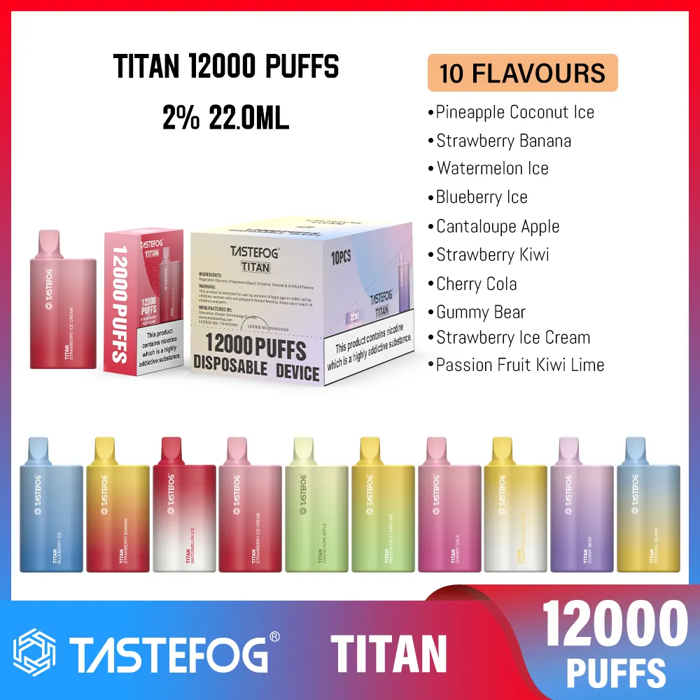 Puff 12000 Tastefog Titan 12k Spazio Usa E Getta Batteria Non ...