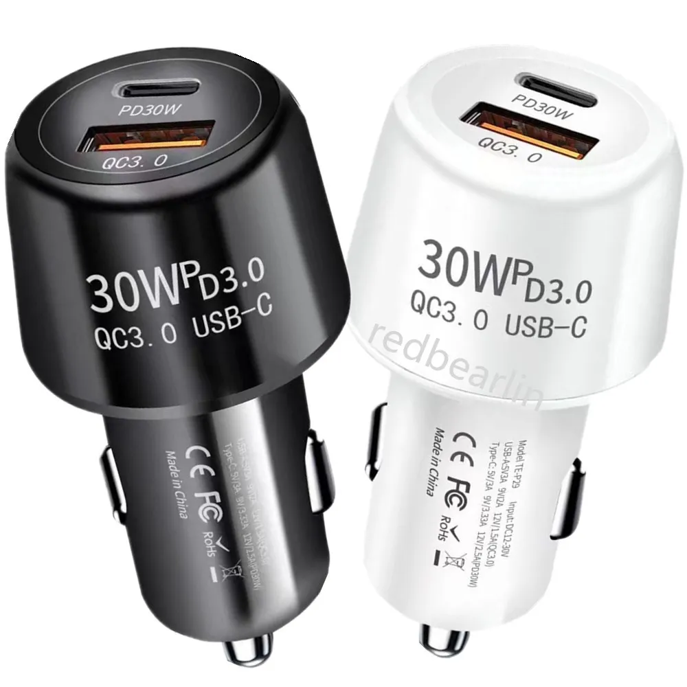 Fast Charge Power Adapter: 48W Dual Port USB C PD Car Charger For IPhone, IPad, Samsung, Xiaomi ...