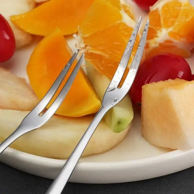 DHgate.com:Stainless Steel Fruit Fork Set, Eco-Friendly Kitchen Tableware Utensils for Home ...