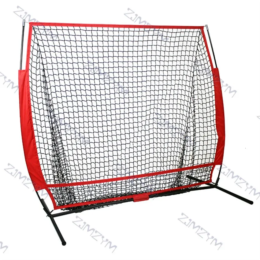 Badminton Set with 5x5 Foot Softball Baseball Practice Net, Frame ...