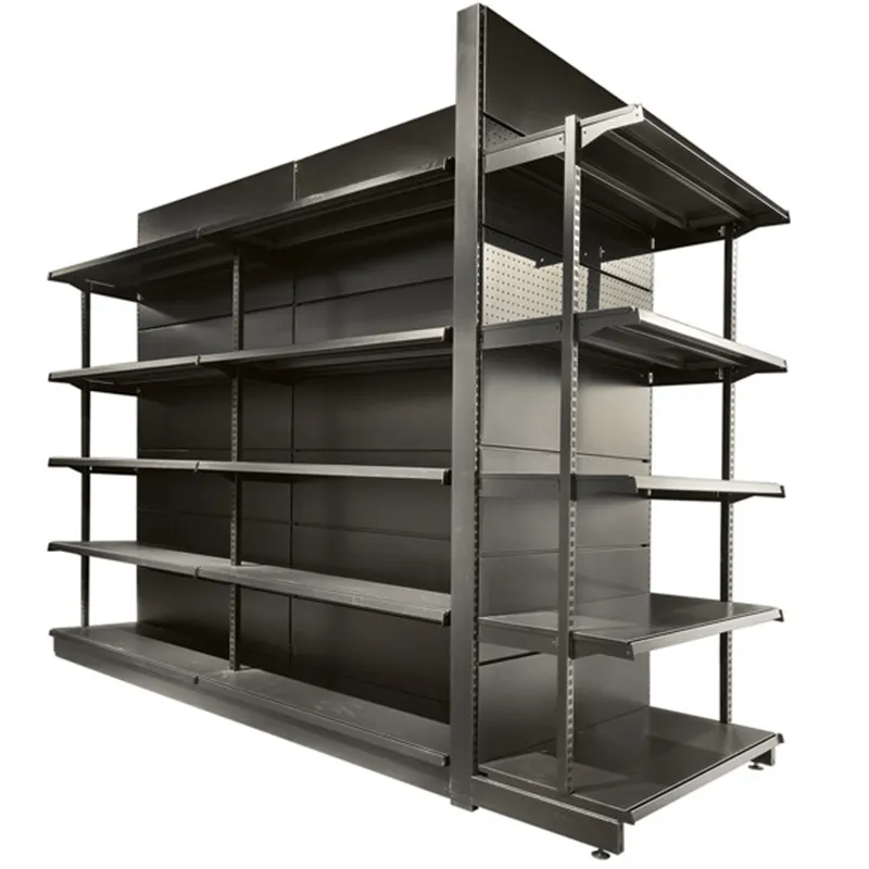 DHgate.com:Modern Double-Sided Steel Gondola Shelving Display Rack for ...