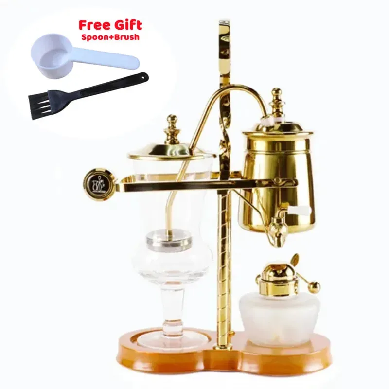 Belgian Siphon Coffee Maker Set - Premium Glass Syphon Pot, Cloth ...