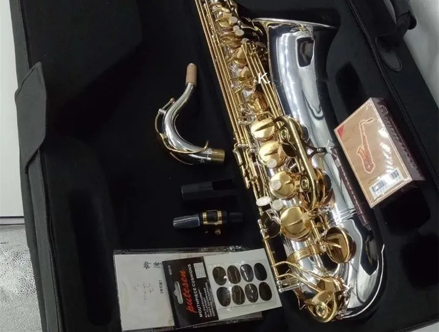 DHgate.com:New Tenor B Flat Tenor saxophone silvering Gold key music ...