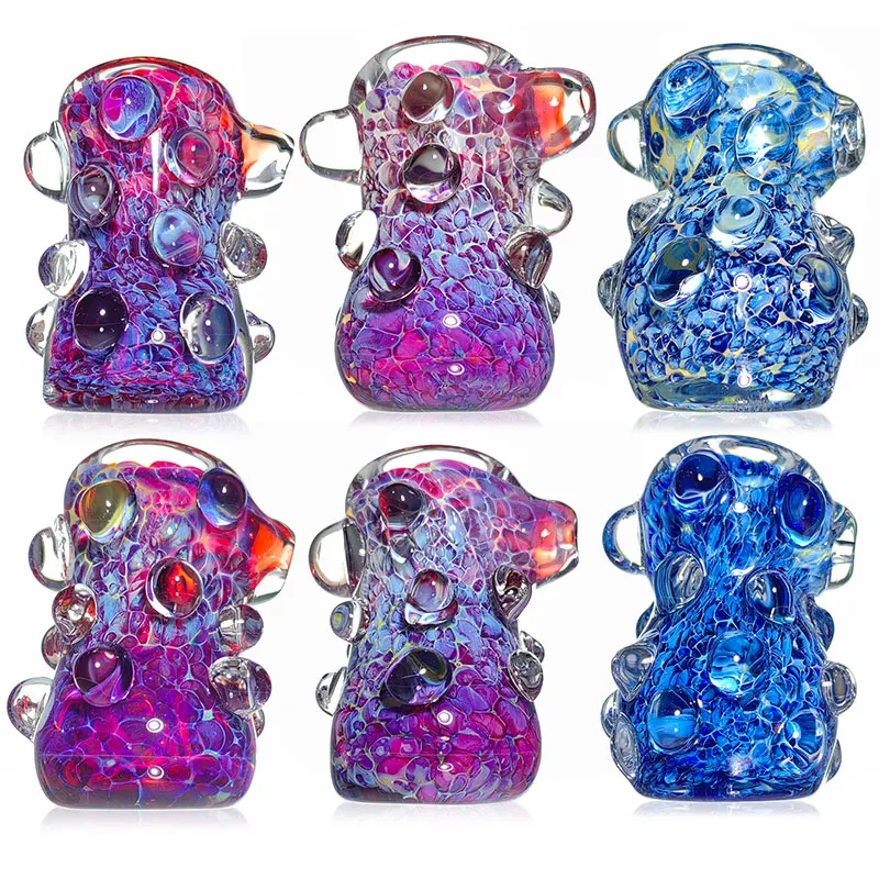 Hand Blown Glass Hammer Pipe Space Moss Spoon Pipe | Collectible Glass ...