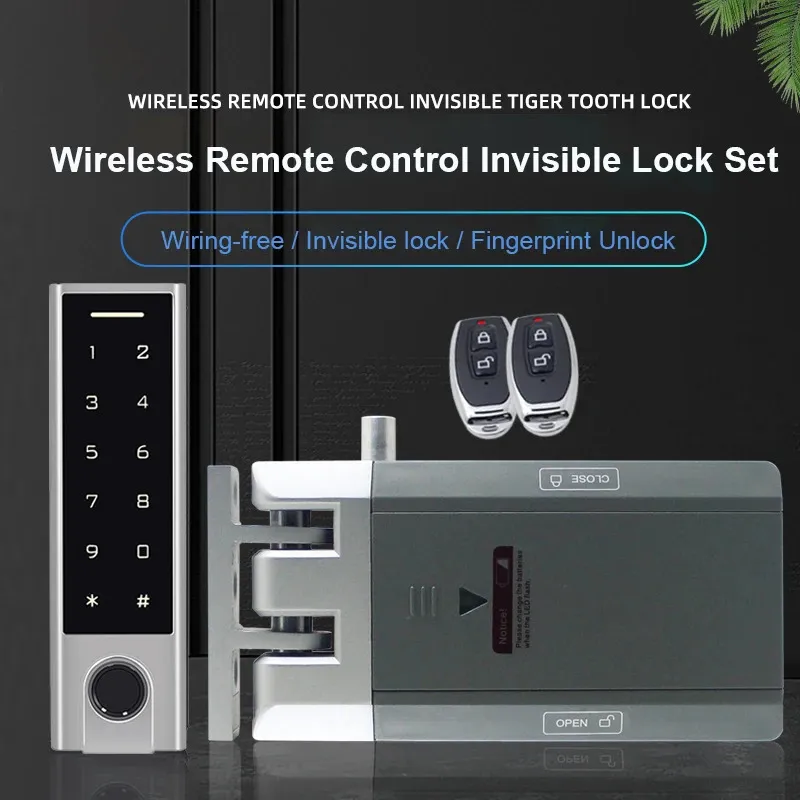 Door Locks Electronic Fingerprint Smart Lock Kit Antitheft Invisible ...