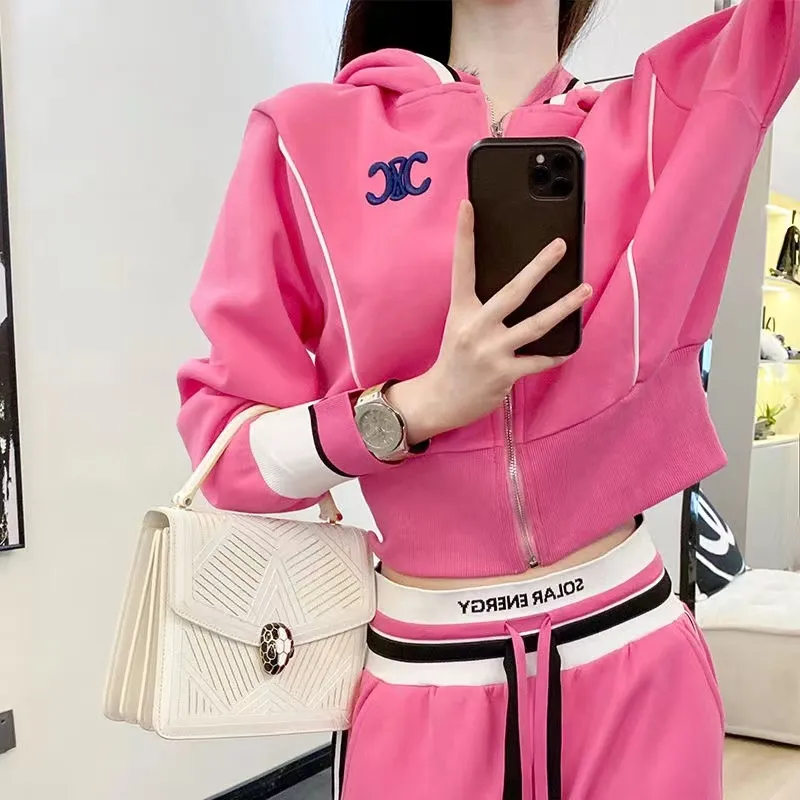 Womens High End Casual Sports Suit: Fashionable Western Style Hooded ...
