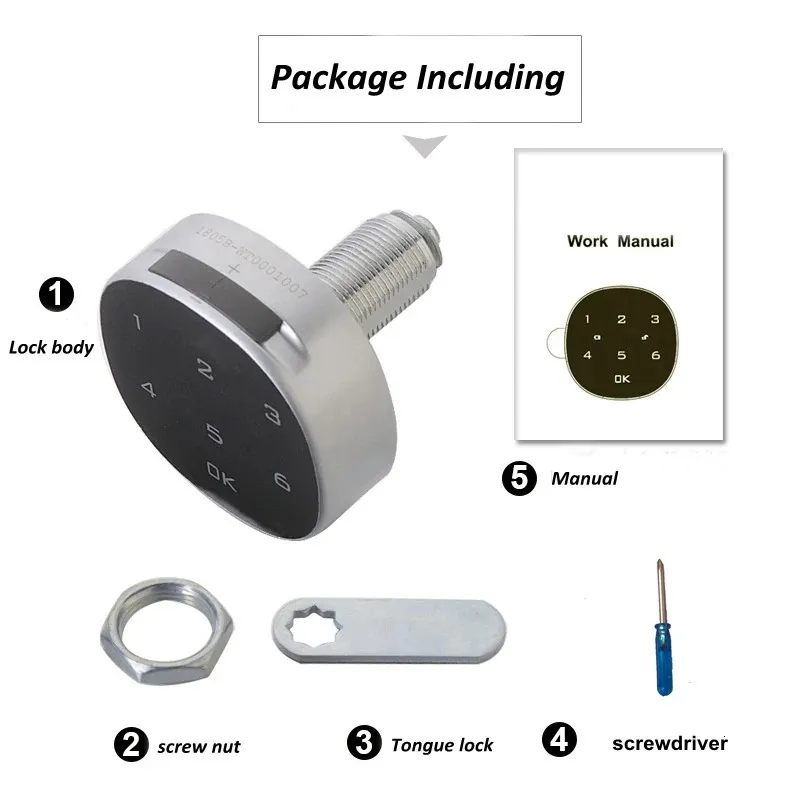 6-Digit Electronic Keypad Door Lock - Smart Security for Drawers ...