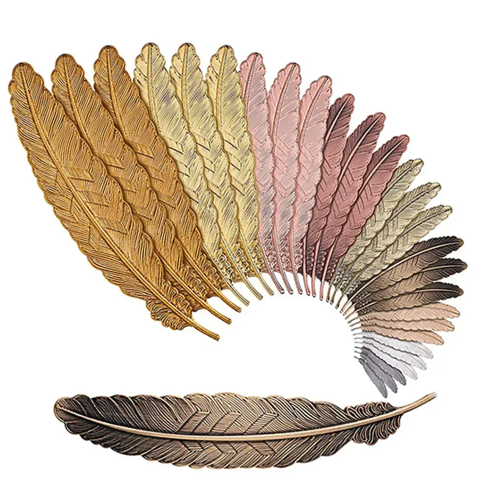 Wholesale Stationery Supplies: Metal Feather Bookmarks For Documents ...