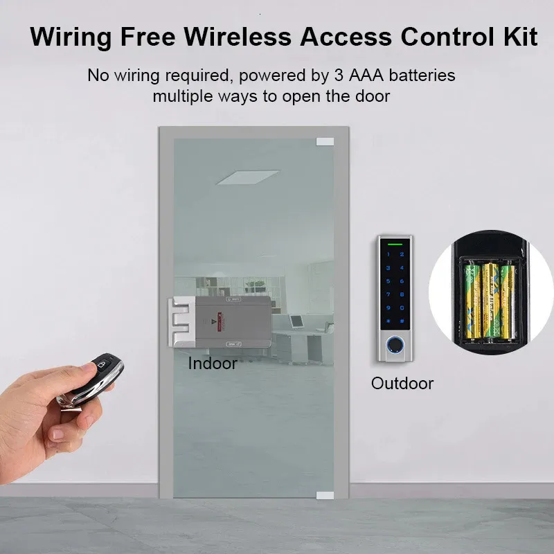 Door Locks Electronic Fingerprint Smart Lock Kit Antitheft Invisible ...