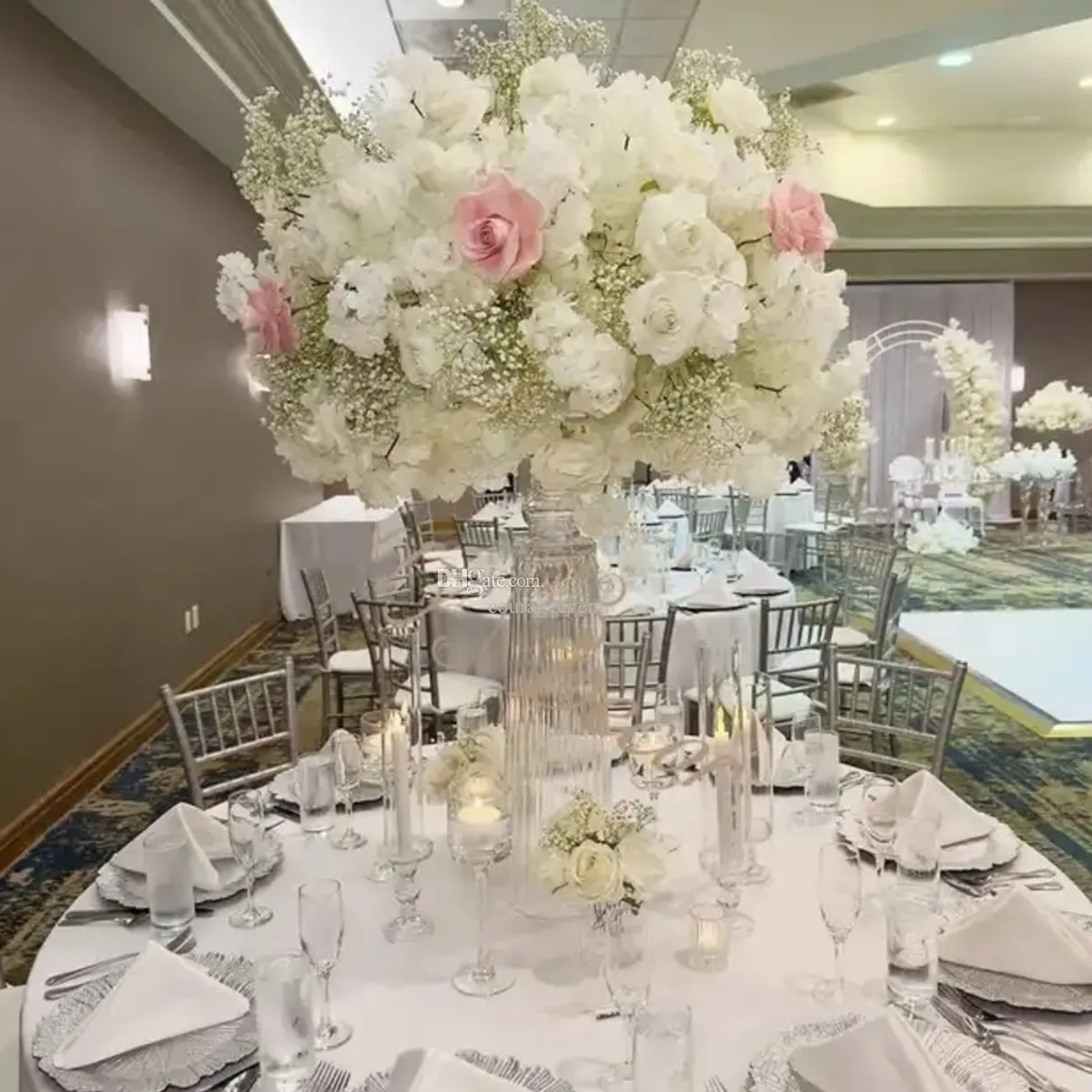 Wedding Centerpiece Clear Glass Flower Display Stand... From ...