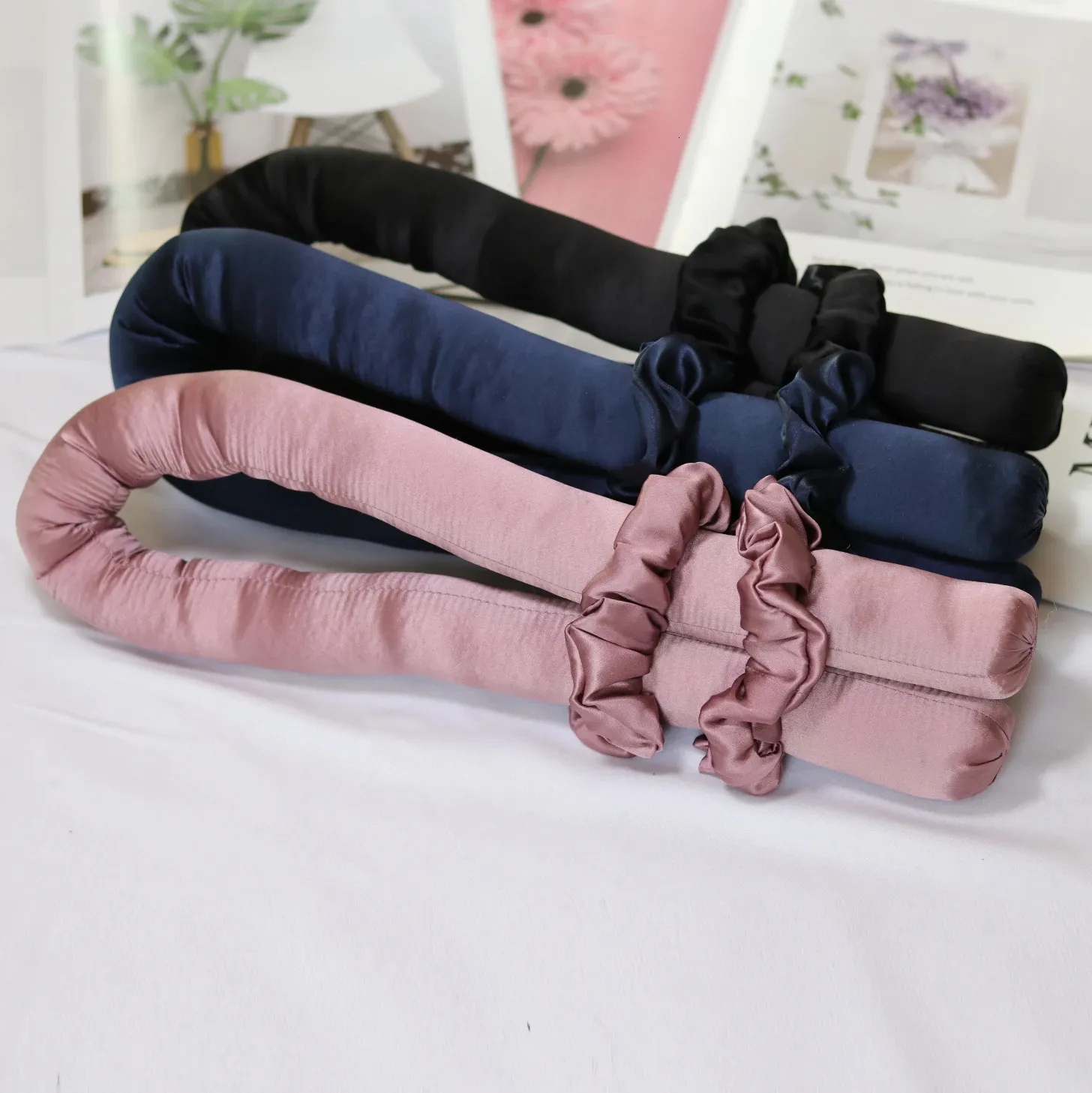 Silk Headbands Heatless Curls Hair Rollers With Hair Clip And Curling ...