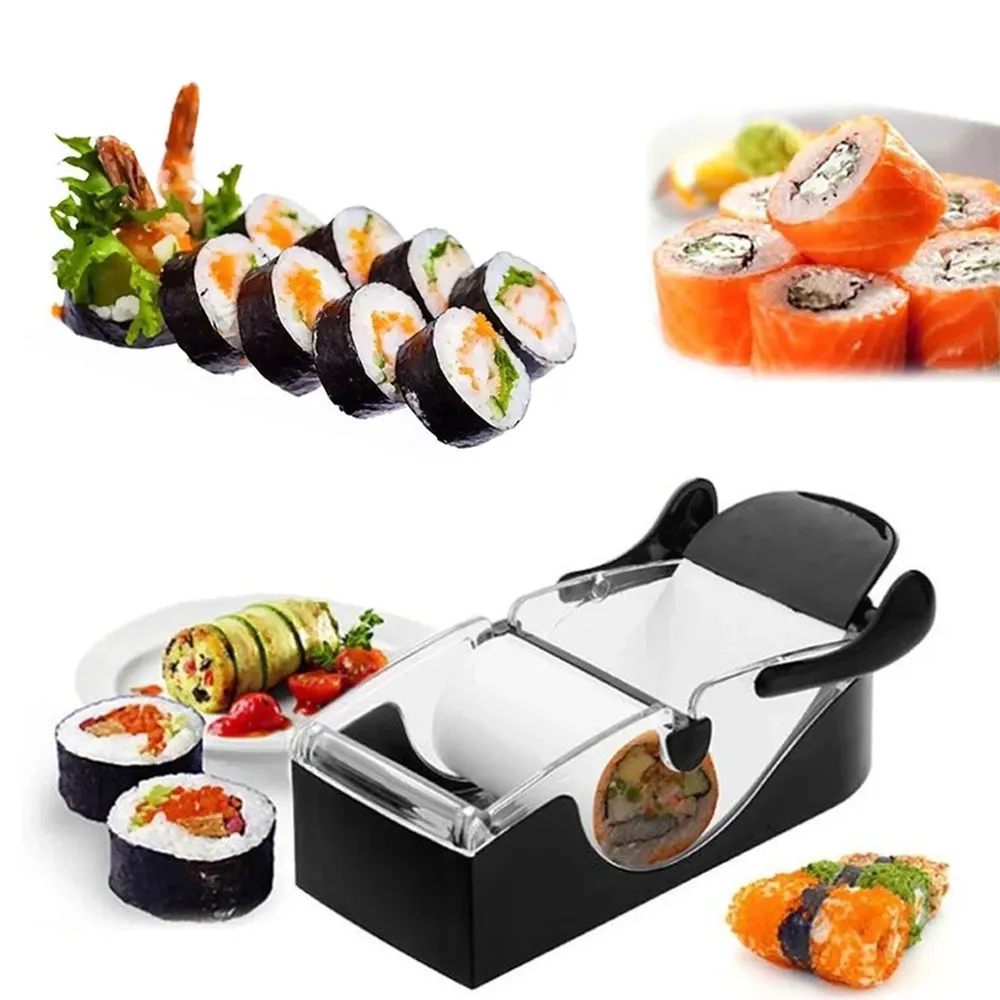 Sushi Making Kit - Easy Rice Roll Maker Tool, DIY Kitchen Rolling ...
