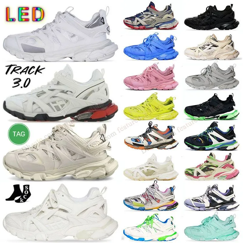 2024 Luxury Track LED Designer Casual Shoes Tops Men Women Low Tracks ...