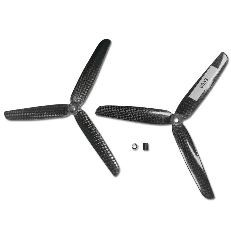 6033 6-Inch Carbon Fiber Three-Blade Propeller for RC Helicopter Multi ...