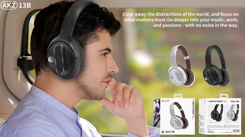 Long Standby Waterproof HiFi Gaming Headset With LED Display And Bluetooth 5.3 Technology AKZ ...