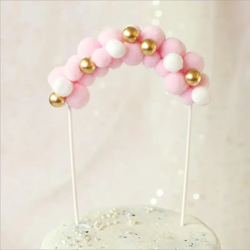 DHgate.com:Gold Cake Arch Topper with Fur Ball Bead for Prince Fairy ...